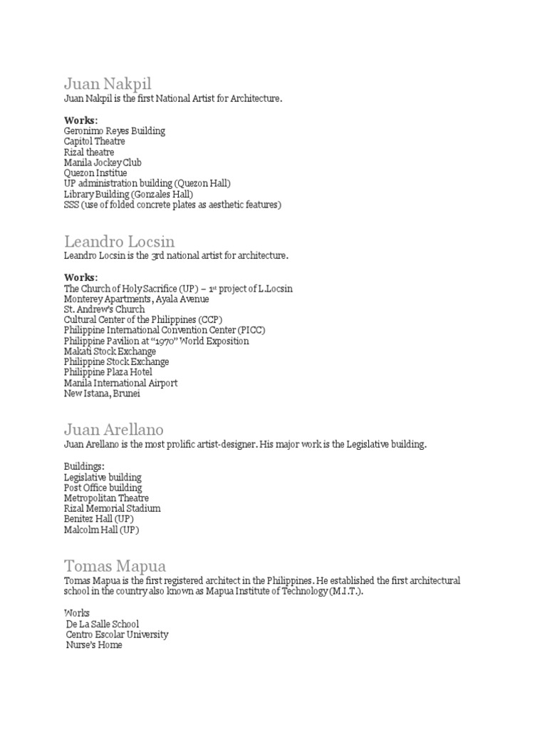 Tomas Mapúa: Pioneer of Philippine Architecture | PDF | Art