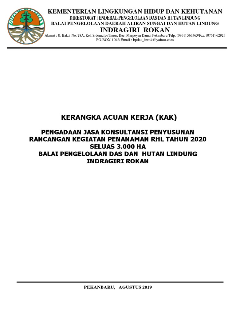 KAK Penyusun Rantek Tahun 2020 | PDF