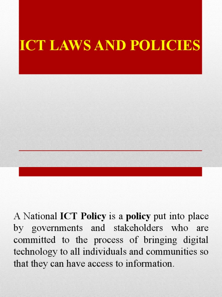 ICT LAWS and Safety | PDF