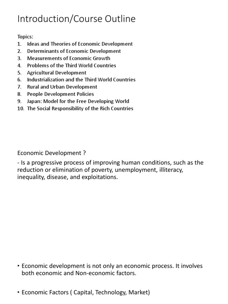 Chapter 2 Ideas and Theories of Economic Development | PDF