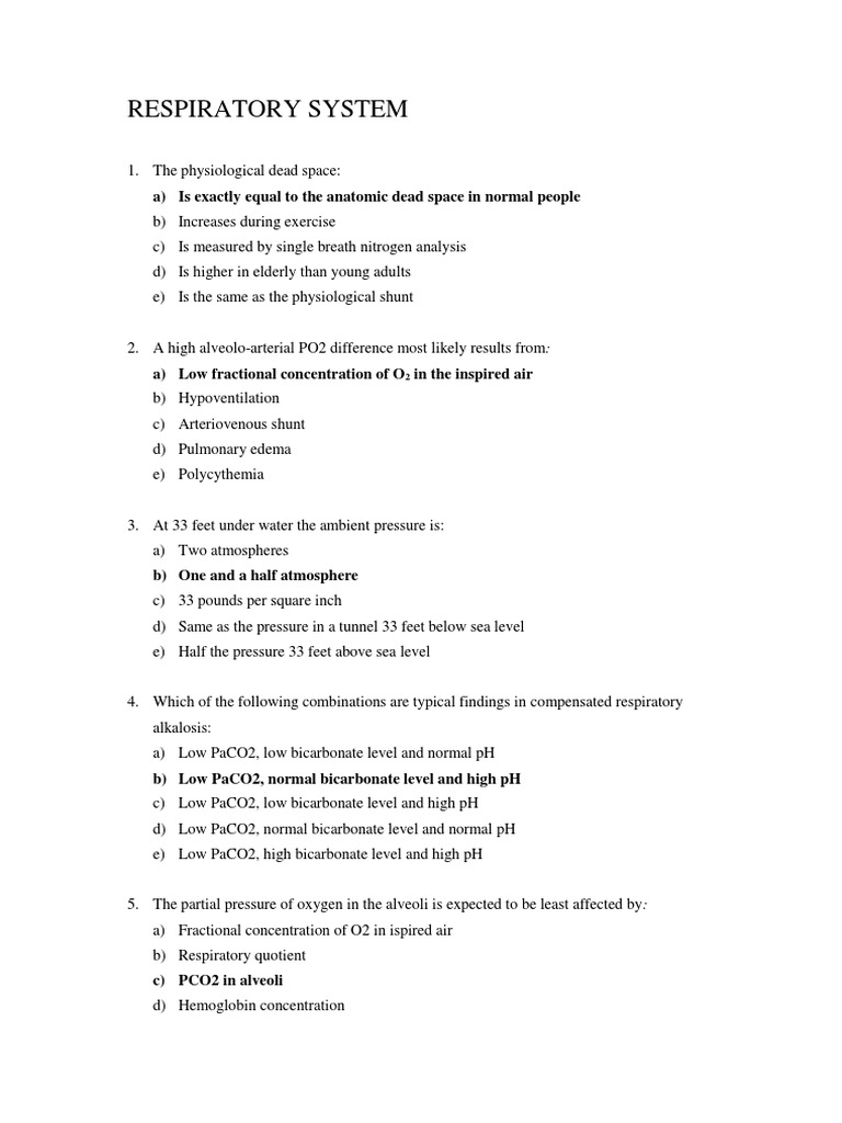 Respiratory System | PDF