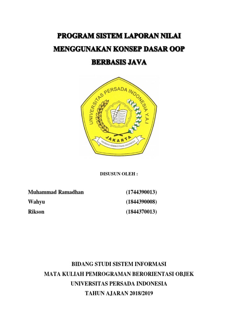 Laporan Pemrograman Oop (Revisi) 2 | PDF