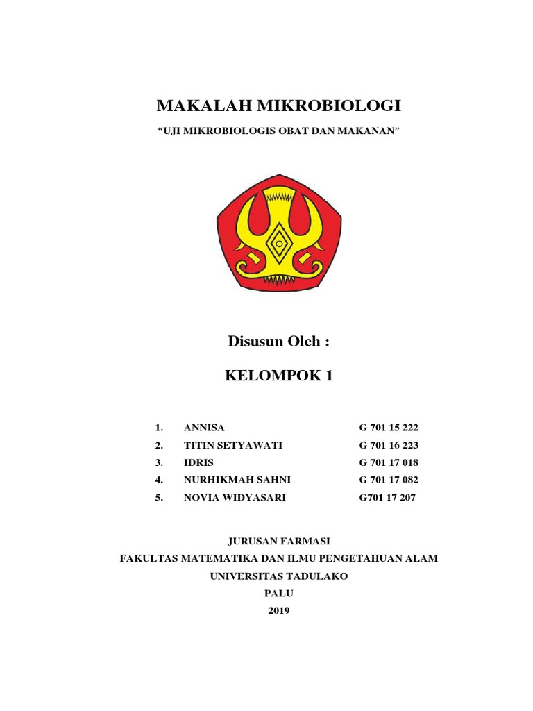 Makalah Uji Mikrobiologis Obat Dan Makanan | PDF | Kesehatan Holistik