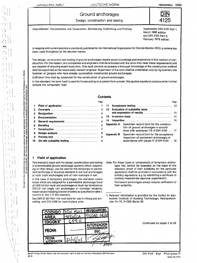 DIN 4125 - Anclajes PDF | PDF