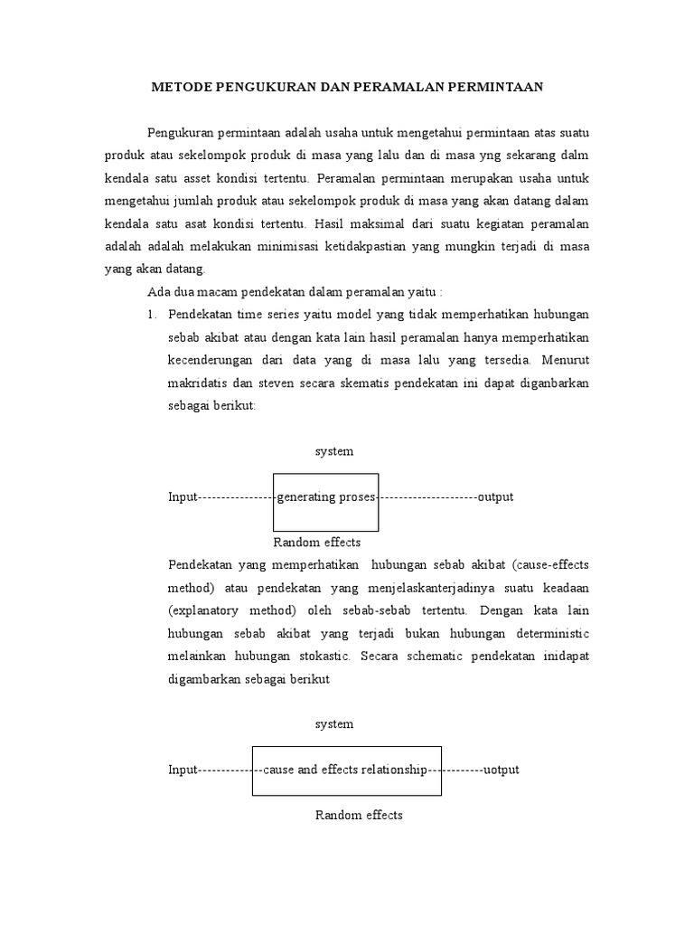 Metode Peramalan Permintaan Pasar | PDF | Metode & Bahan Ajar | Komputer