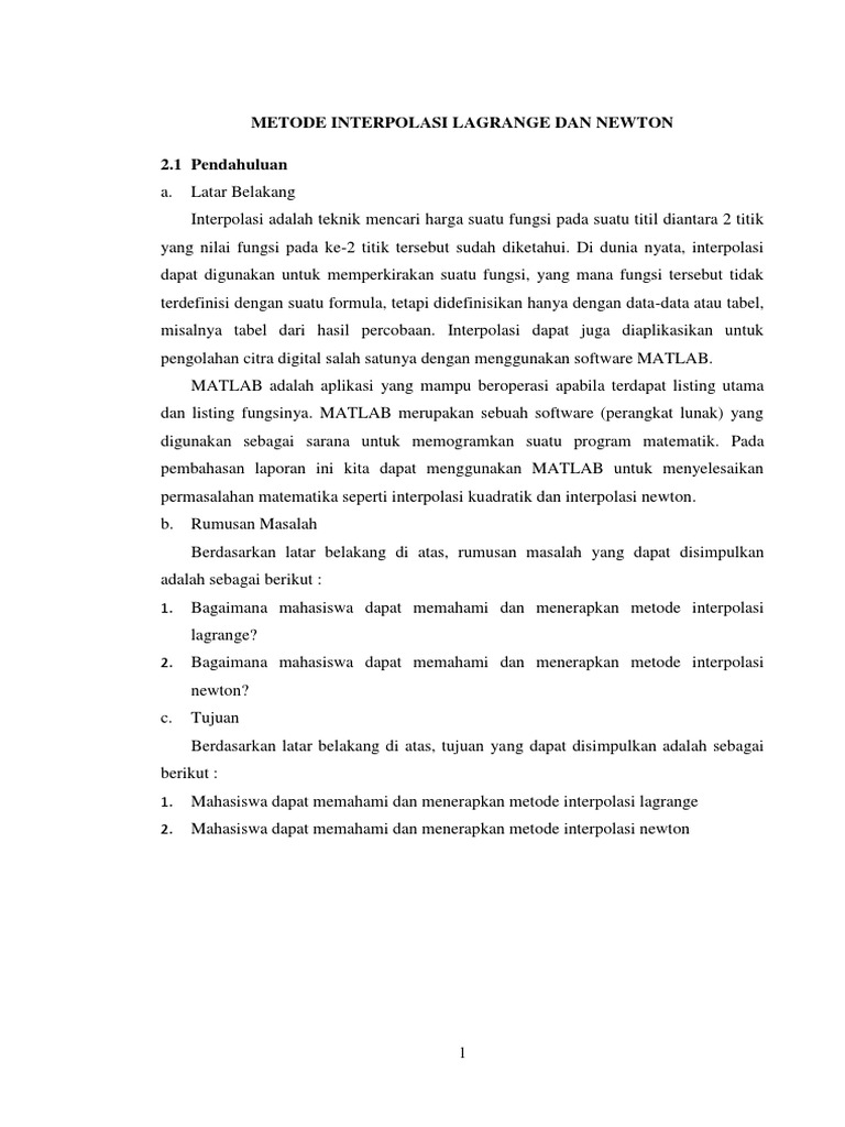 Interpolasi 2 | PDF | Metode & Bahan Ajar | Komputer
