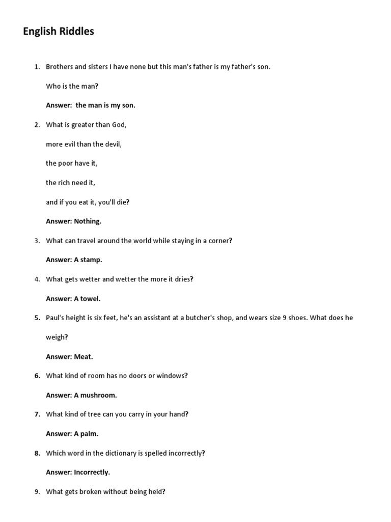 Riddles and Tongue Twisters from English and Tagalog Documents | PDF