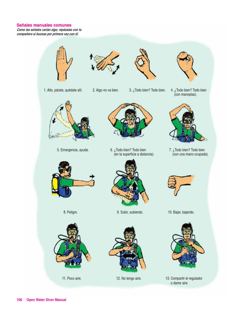 Señales Basicas de Buceo (Padi) PDF | PDF Señales Basicas de Buceo (Padi) PDF | PDF