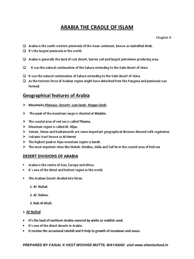 Sheniblog-Islamic-History-Plus-One-Unit2-Arabia The Cradle of Islam ...