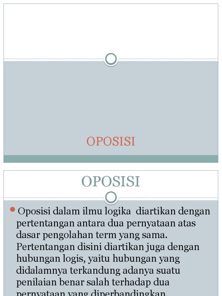 OPOSISI Logika | PDF