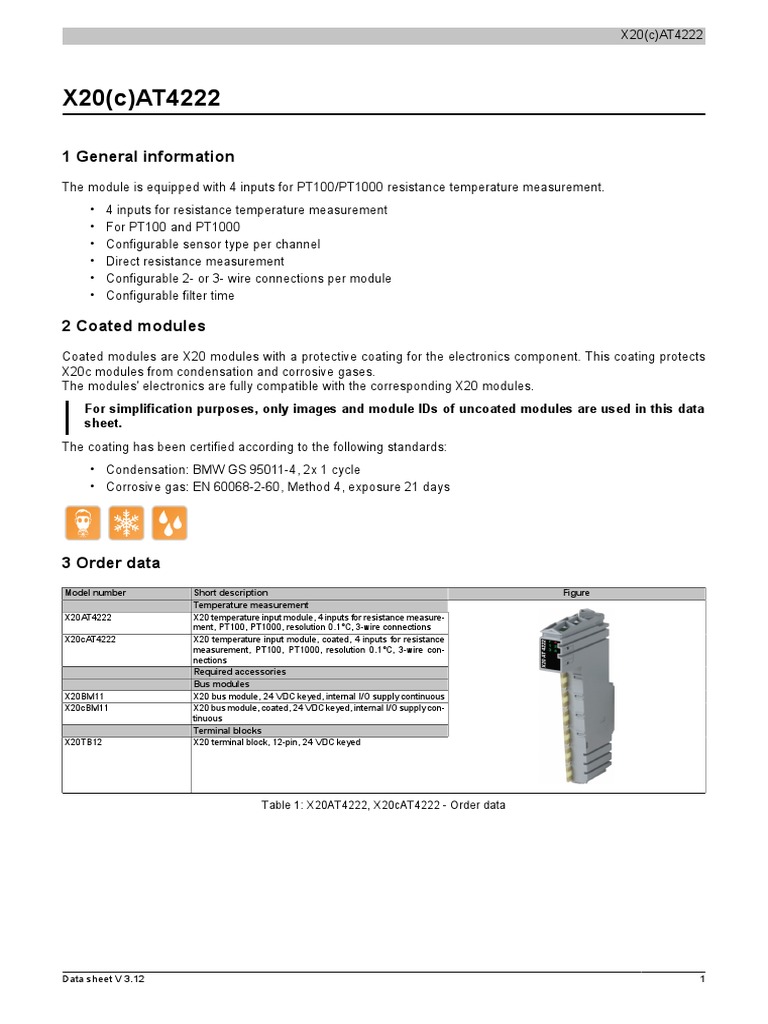 X20at4222-Eng V3.12 | PDF