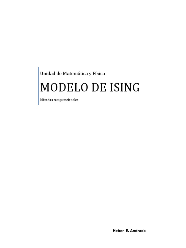 Modelo de Ising | Descargar gratis PDF | Ferromagnetismo | Campo magnético