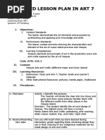 Detailed Lesson Plan in MAPEH 7 | PDF | Musical Instruments | Flute