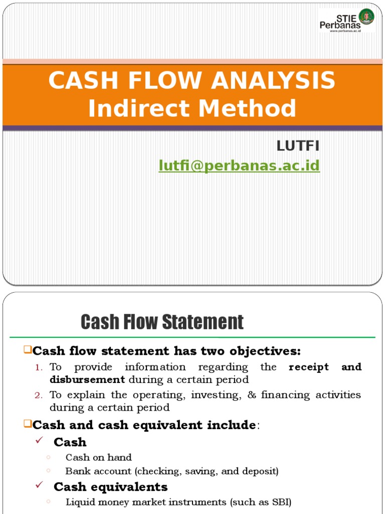 8 - Cash Flow Analysis - Indirect Method | PDF | Finance & Money Management
