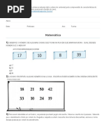 Regularidades em Sequências Numéricas 3º Ano | PDF | Sequência | Geometria