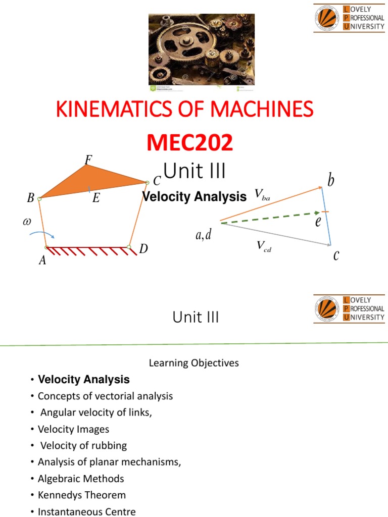 Velocity Analysis | Download Free PDF | Euclidean Vector | Kinematics