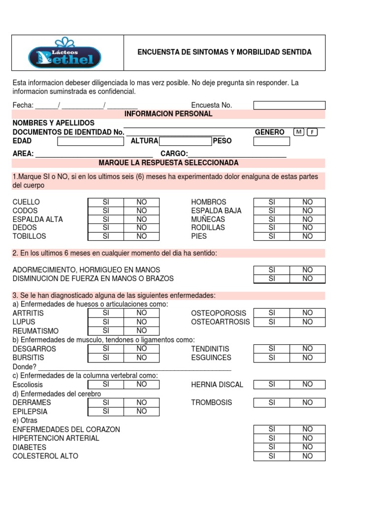 Encuesta de Morbilidad Sentida | PDF | Relaciones personales, crianza y ...