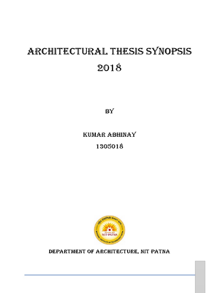 Architectural Thesis Synopsis PDF