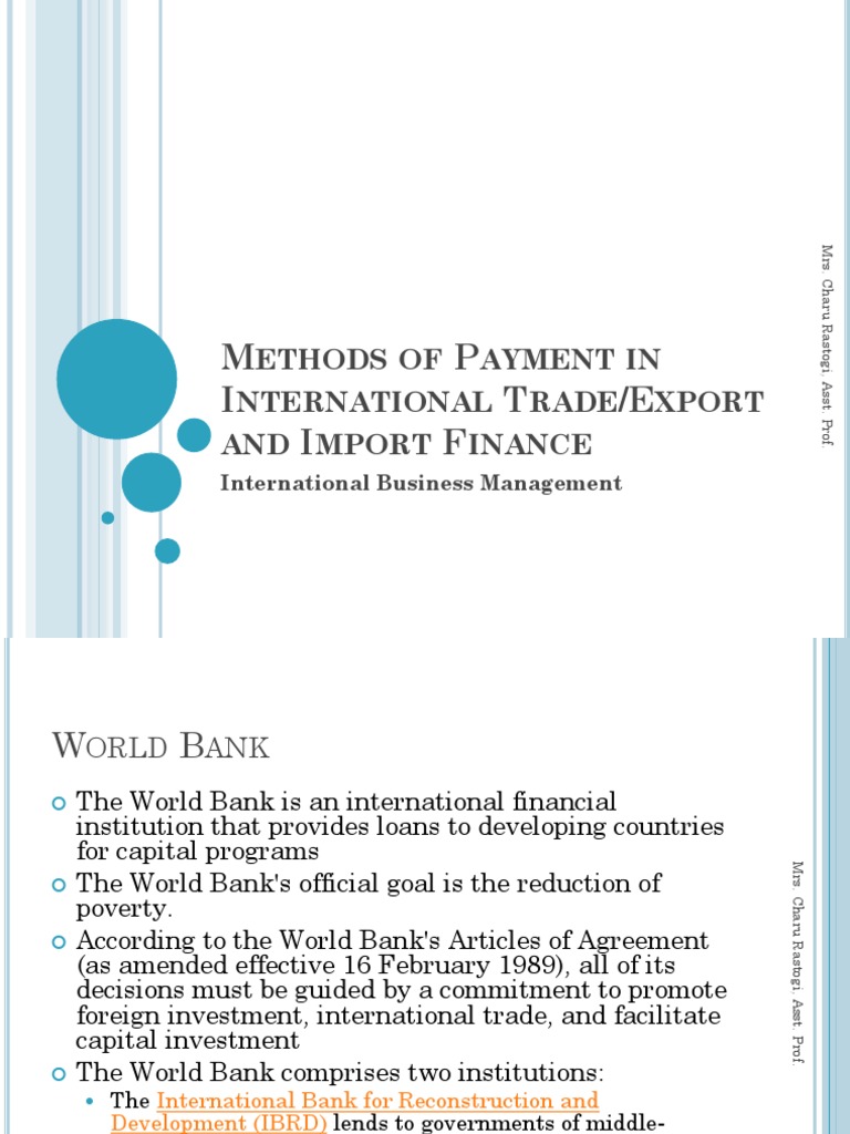 International Trade Payment Methods | PDF