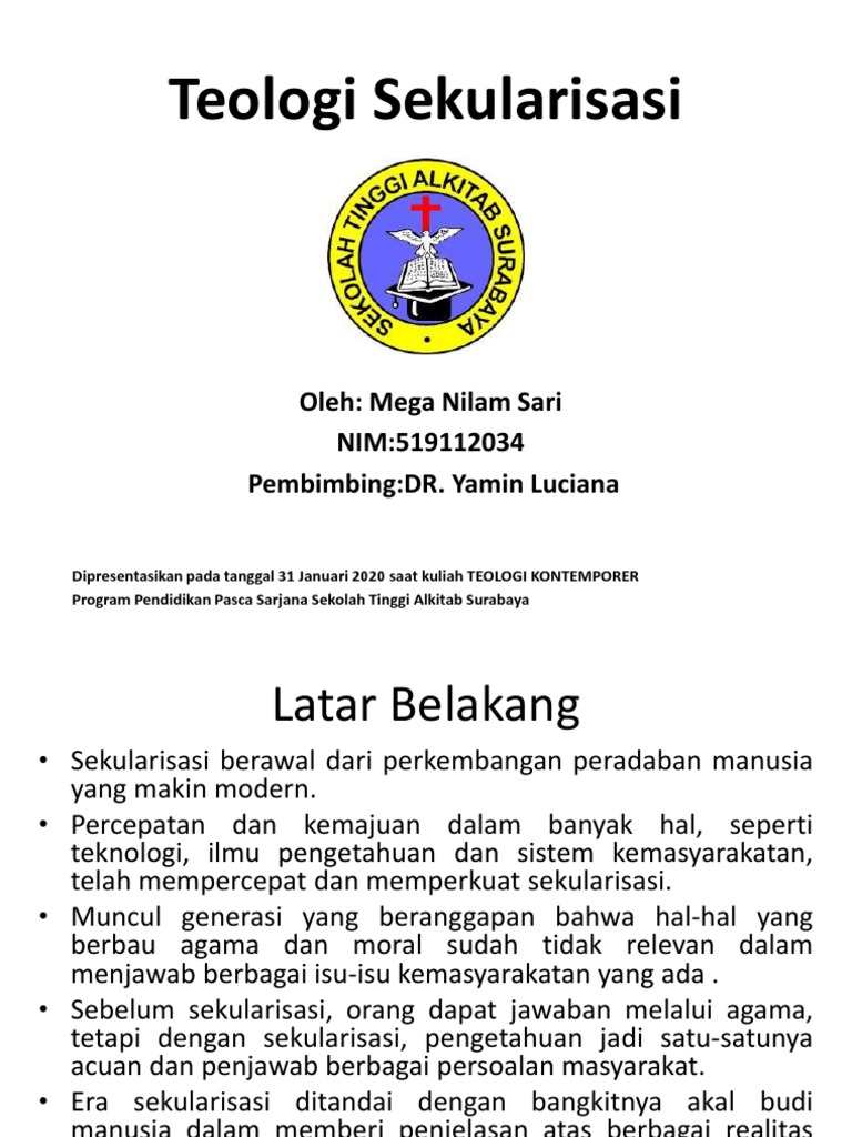 Teologi Sekularisasi | PDF | Agama & Spiritualitas