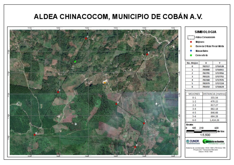 Mapa Base Aldea Chinacocom Coban A.V. | PDF
