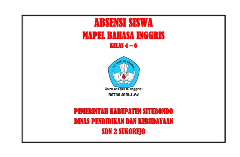 Cover Absensi Siswa | PDF