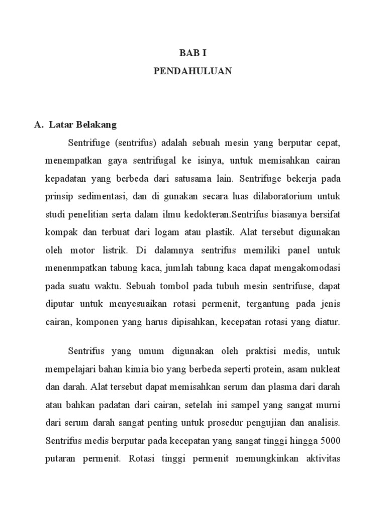 Panduan Lengkap Sentrifuge dan Jenisnya | PDF | Griya & Taman ...