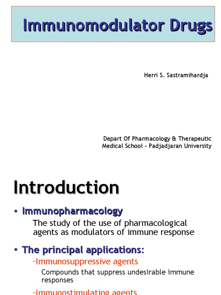 Immunomodulator Drugs Overview | PDF