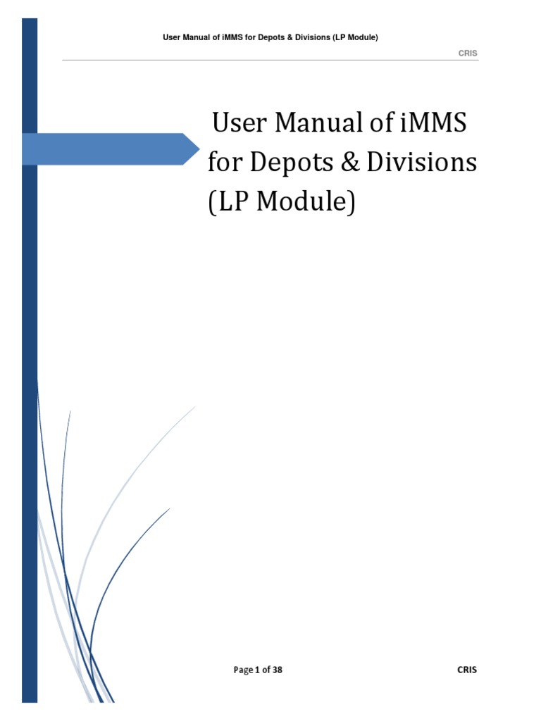 IMMS LP Manual | PDF