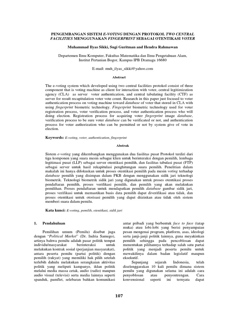 Pengembangan Sistem E-Voting | PDF