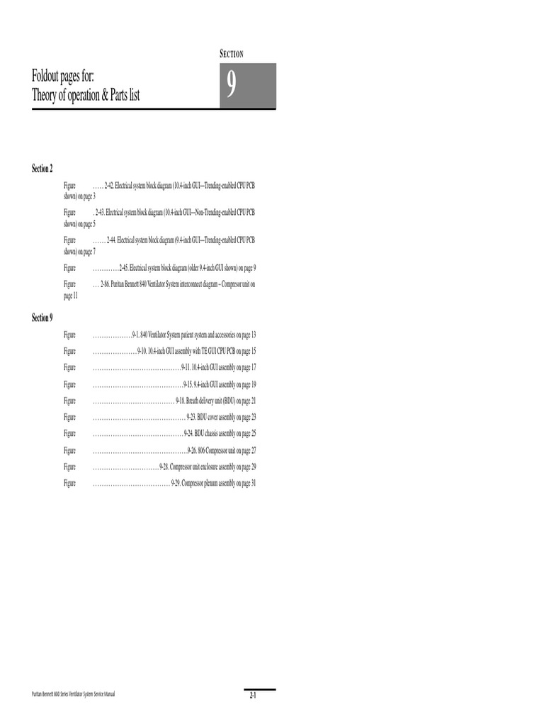 Puritan Bennett 840 Ventilator System Service Manual Schematics ...