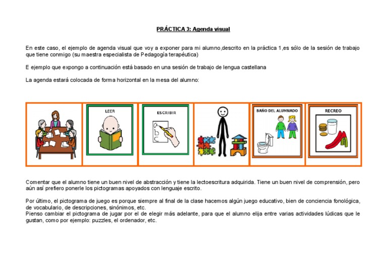 Agenda Visual para Clase de Lengua | PDF | Crecimiento personal y ...