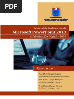 Manual de Microsoft Powerpoint 2013 | PDF | Microsoft PowerPoint | Botón (Computación)