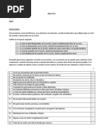 Protocolo BFI Con Evaluación | PDF | Sicología