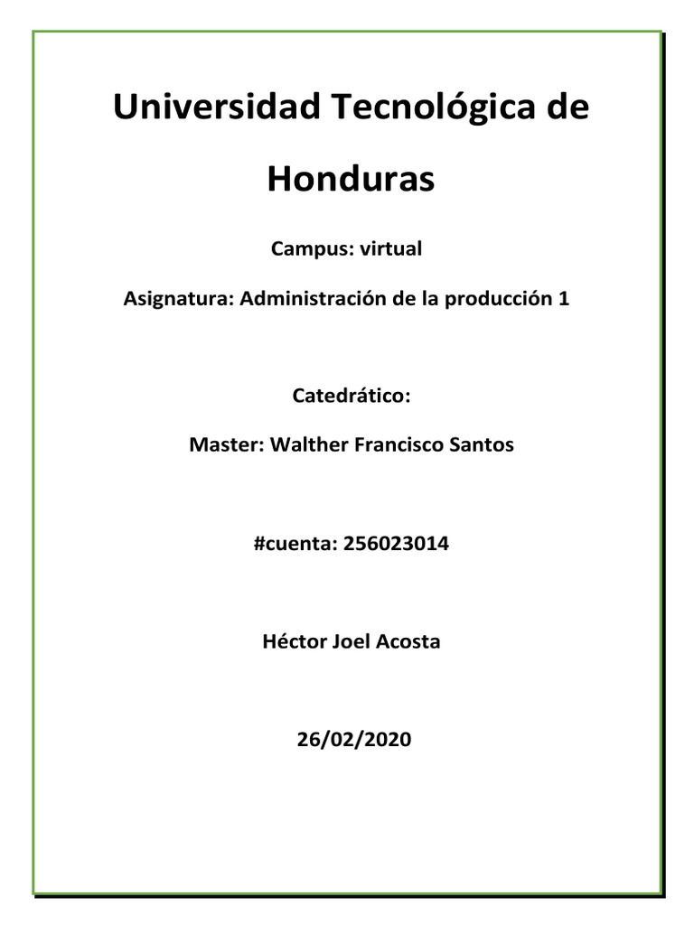 Tarea Modulo 4 Administracion de La Produccion 1 | PDF