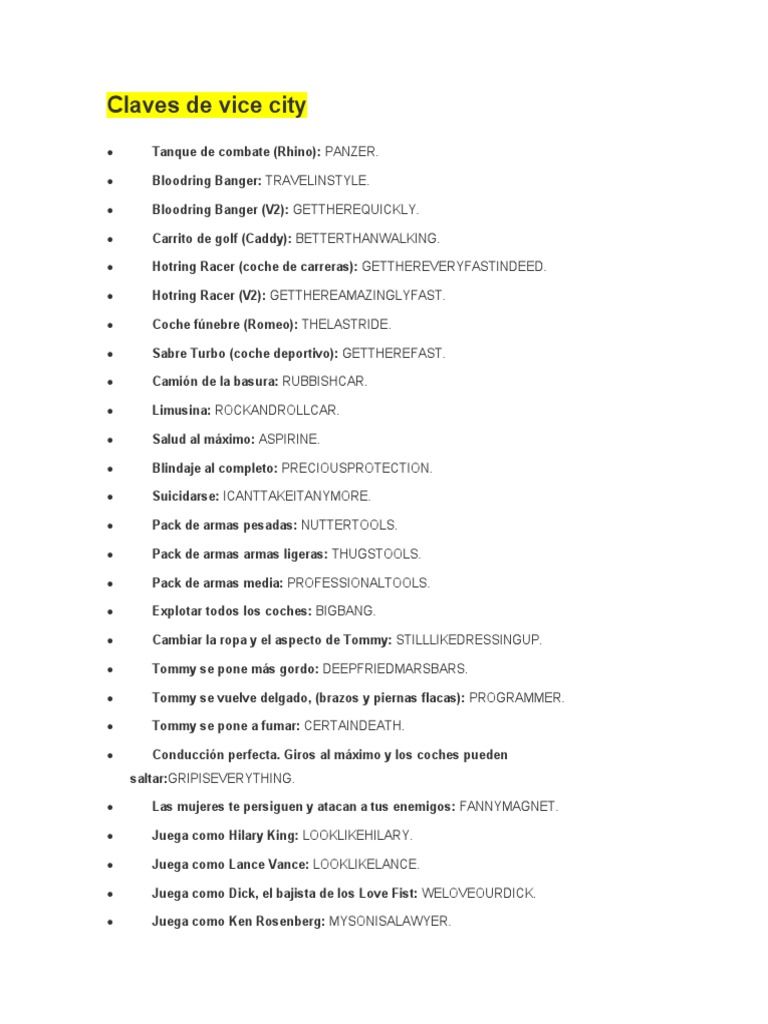 Claves de Vice City | PDF