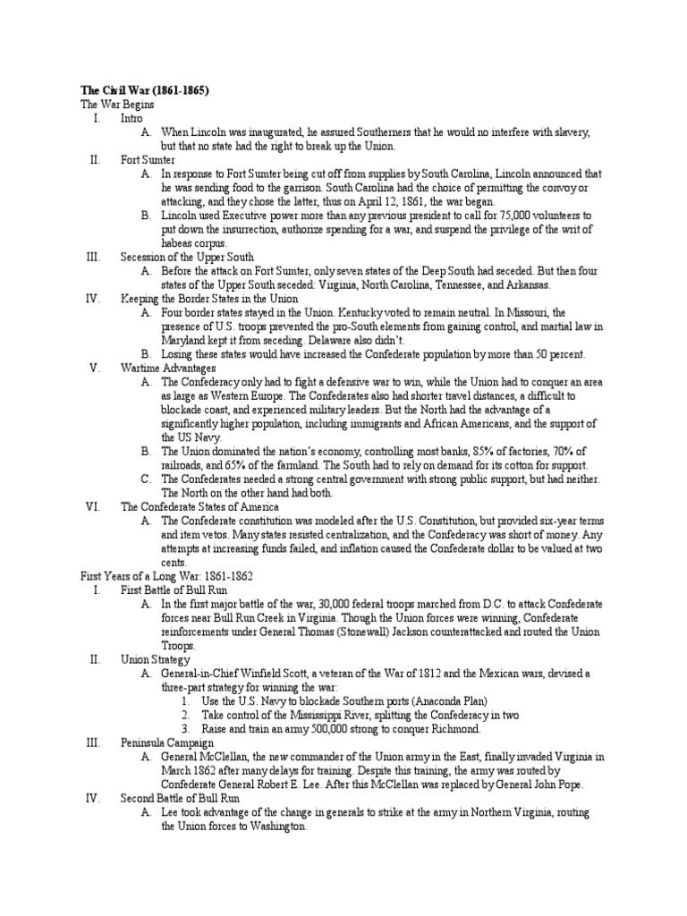 Chapter 14 Outline - APUSH AMSCO | PDF