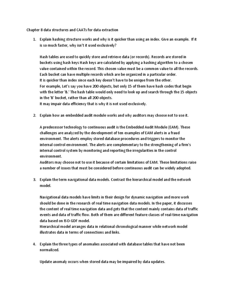 Chapter 8 Data Structures and CAATs For Data Extraction PDF | PDF