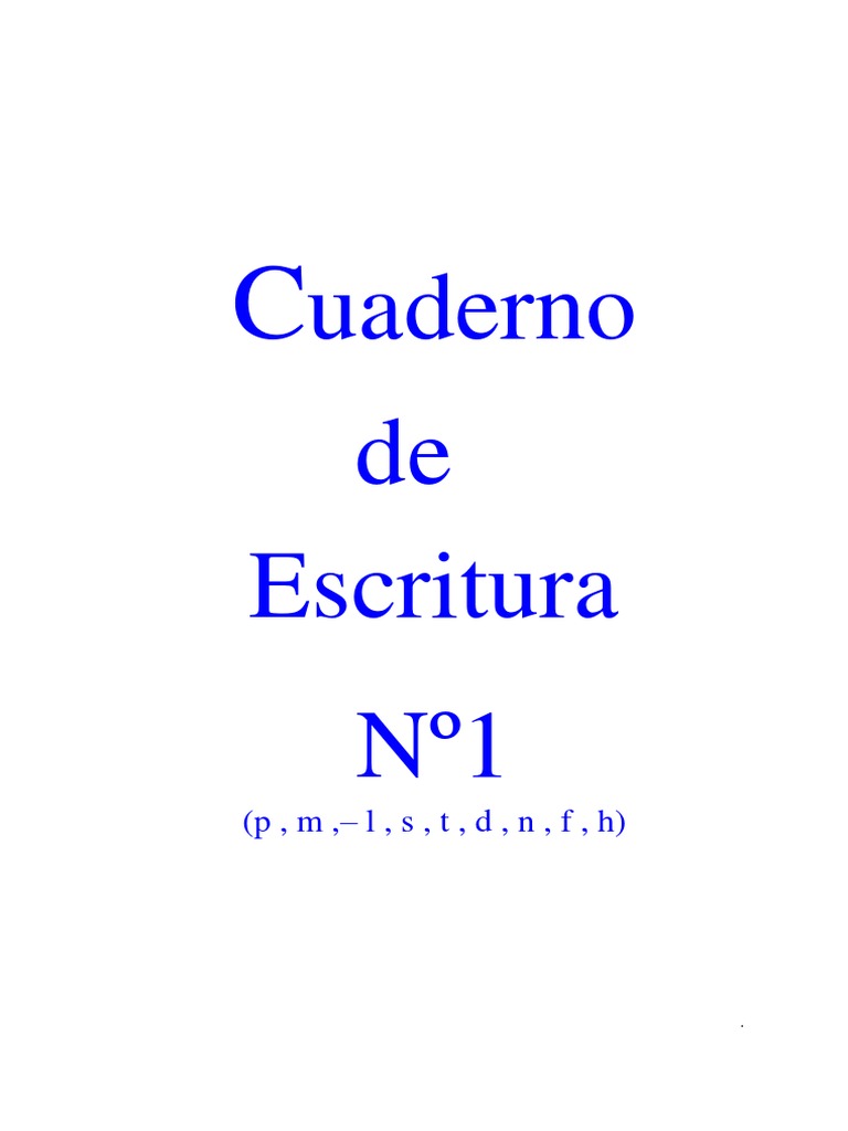 Cuaderno de Escritura #1 | PDF | Artes del Lenguaje y Comunicación