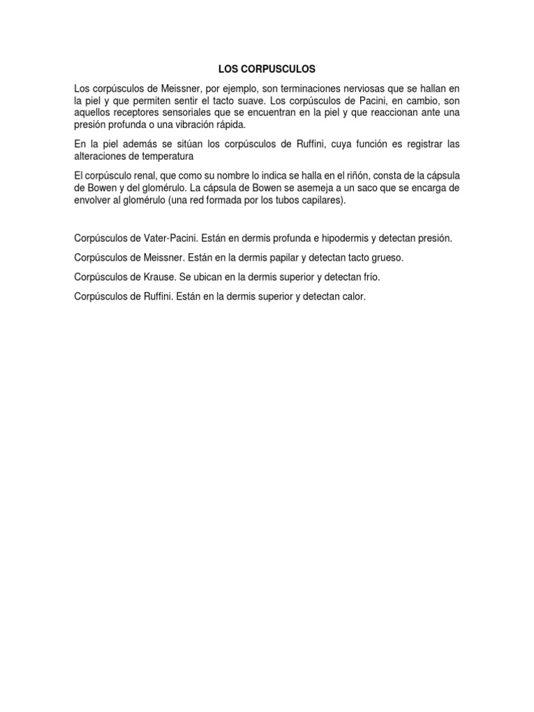 Los Corpusculos | PDF