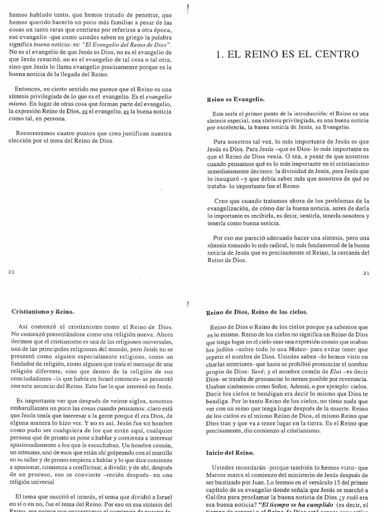2 CL - El Reino de Dios - Juan Luis Segundo | PDF