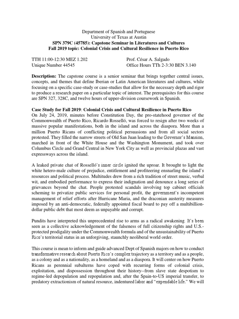 Salgado Capstone Syllabus | PDF