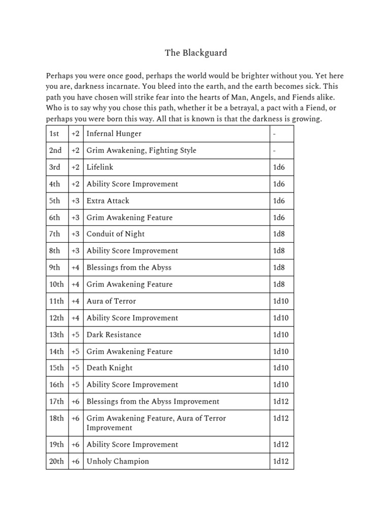 Blackguard 5E | PDF
