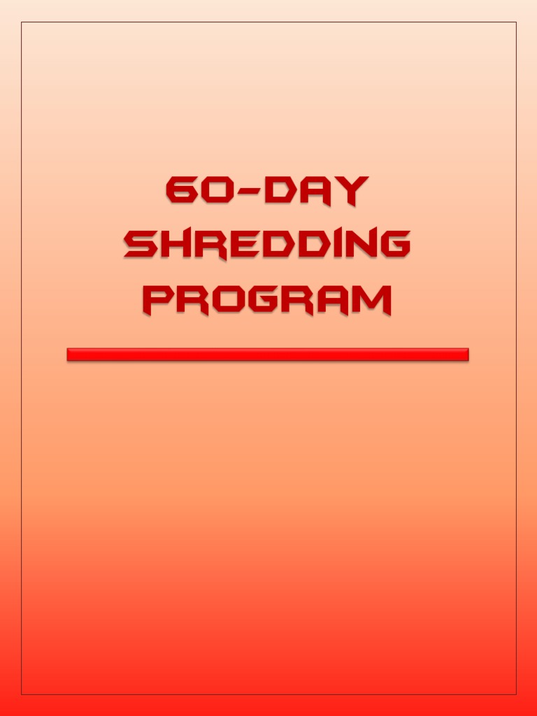 60-Day Shredding Workout Plan | PDF | Sports & Recreation | Cooking ...