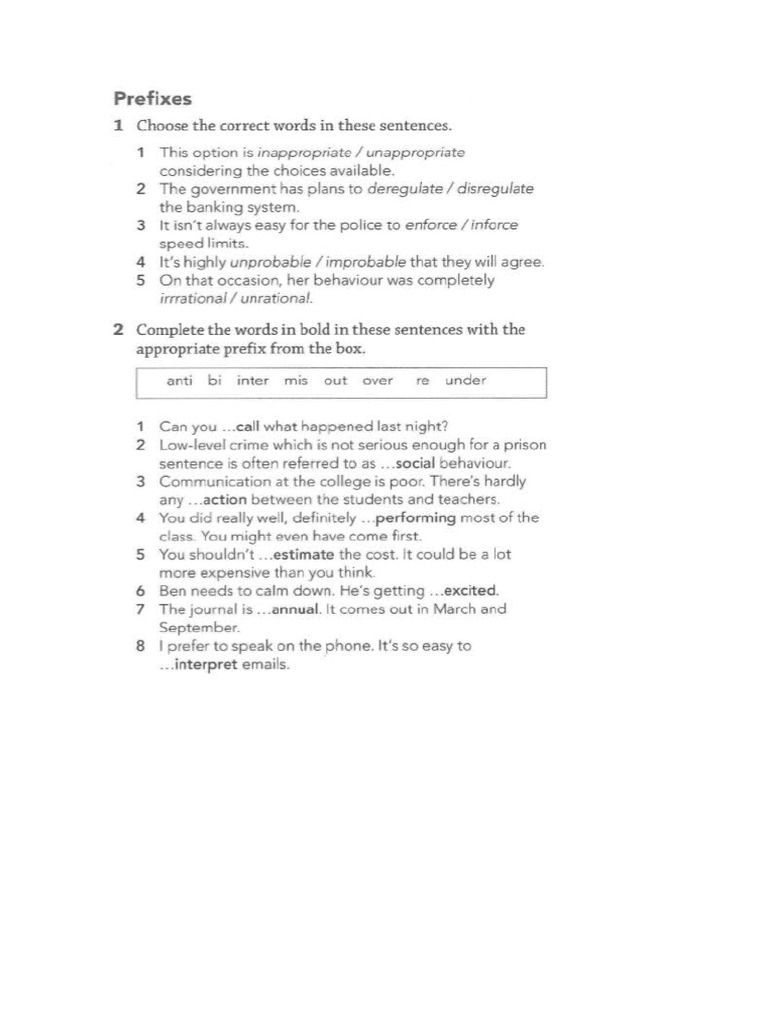 Word Formation Advanced | PDF