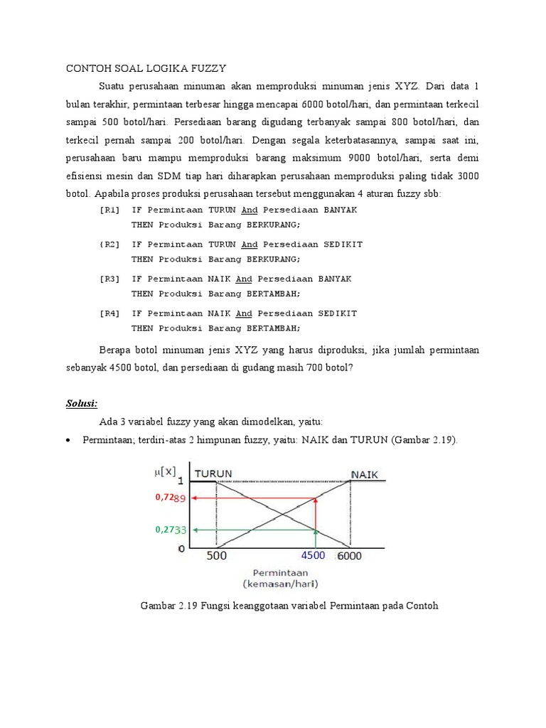 Contoh Soal Produksi Logika Fuzzy | PDF