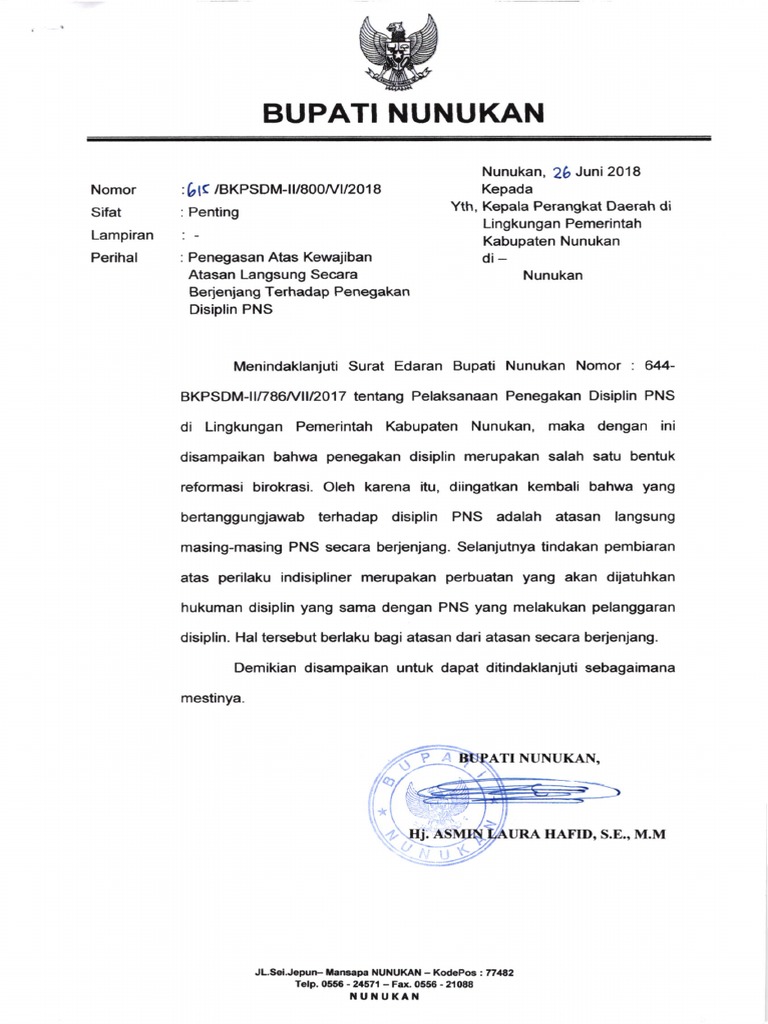 Surat Penegasan Proses Hukdis PDF | PDF