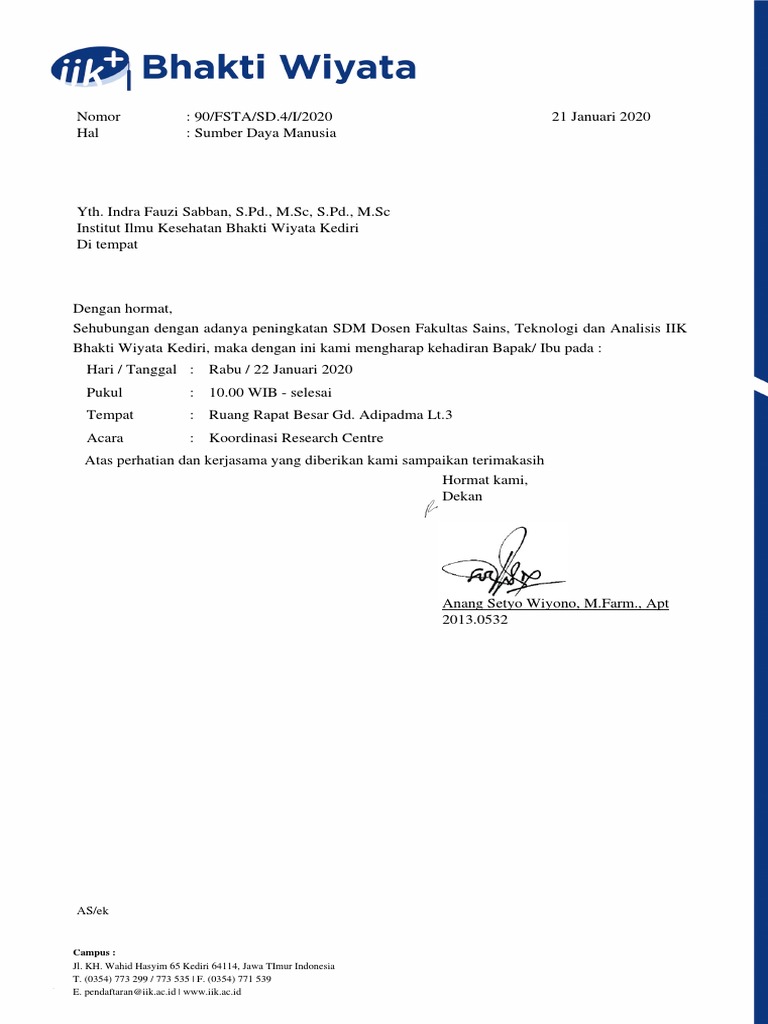 Contoh Surat Menyurat | PDF