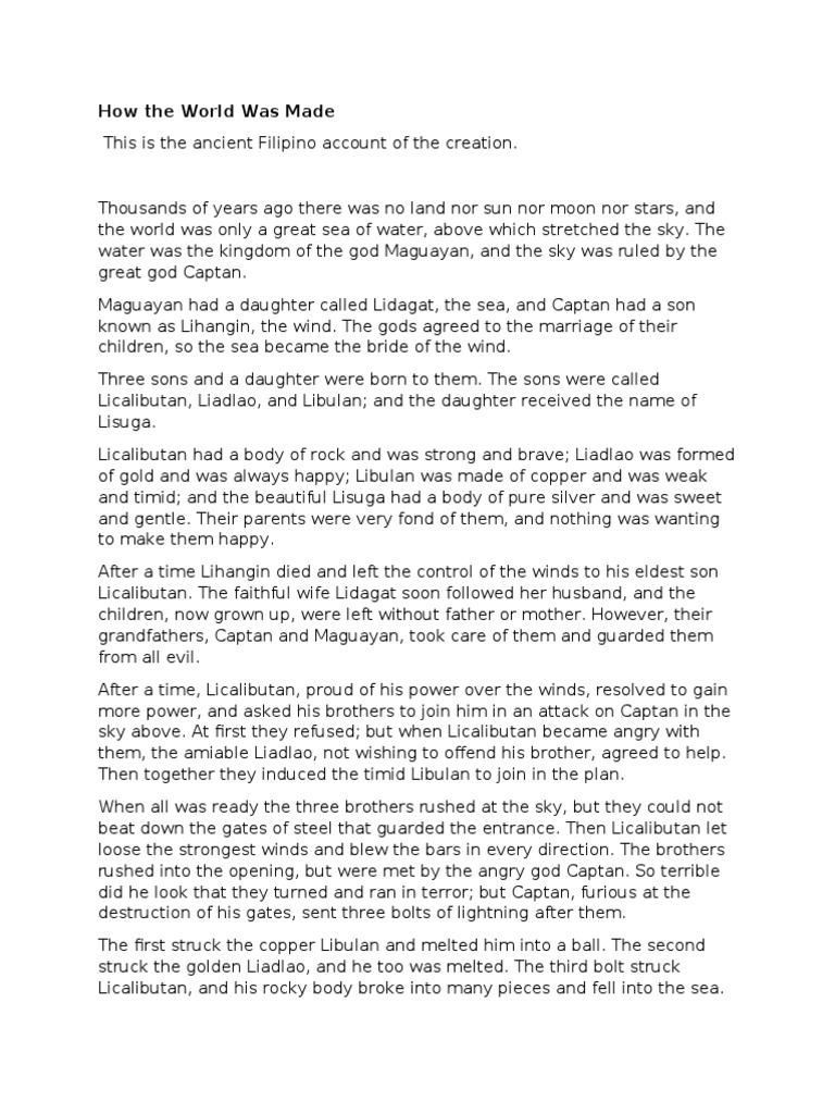 How The World Was Made | PDF | Social Science