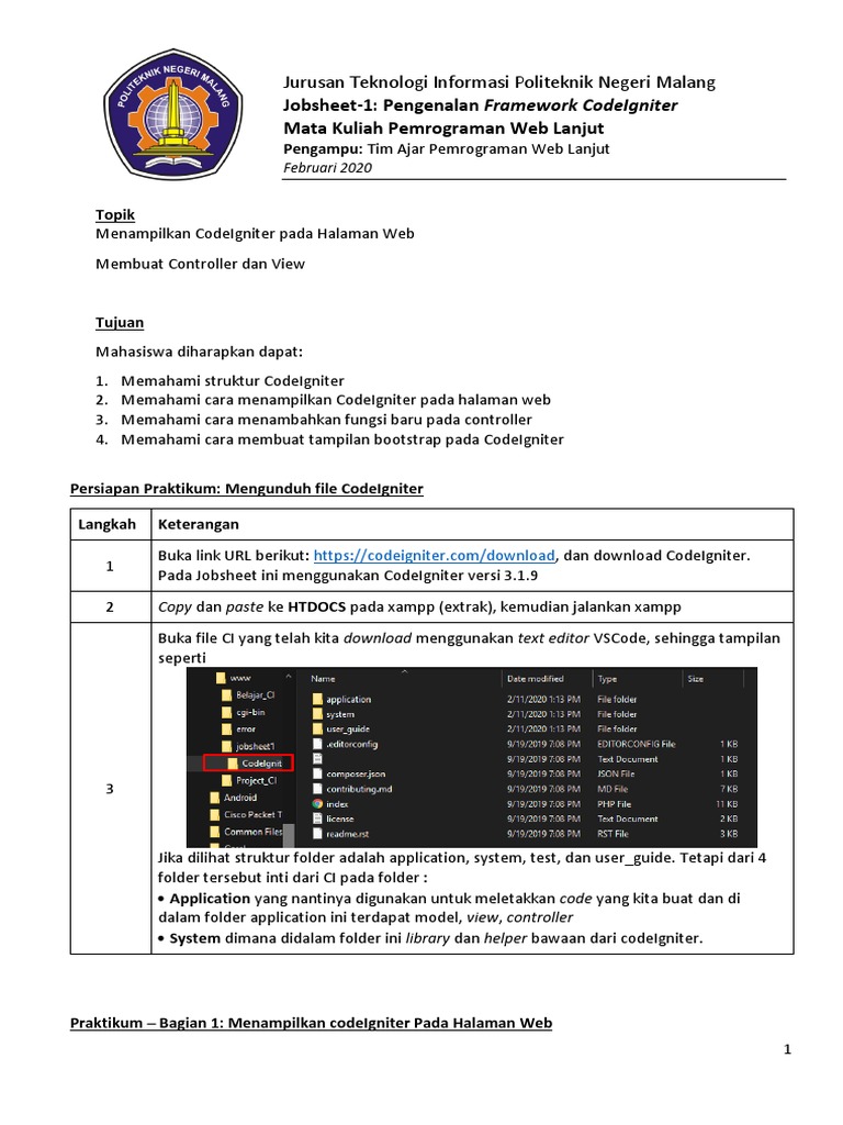 01 Pengenalan Framework CodeIgniter | PDF | Bisnis